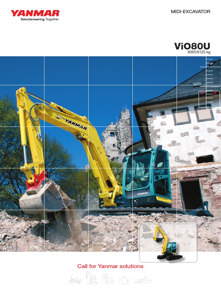 Yanmar VIO80U Brochure | PDF | Exhaust Gas | Machines