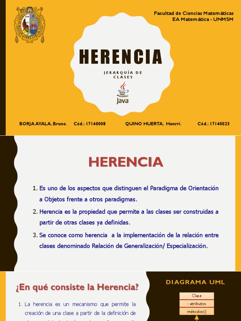 Herencia y Diagrama Uml | PDF | Herencia (Programación Orientada a ...