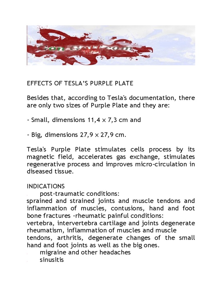 The Healing Properties and Uses of Tesla's Purple Plate: An Exploration ...