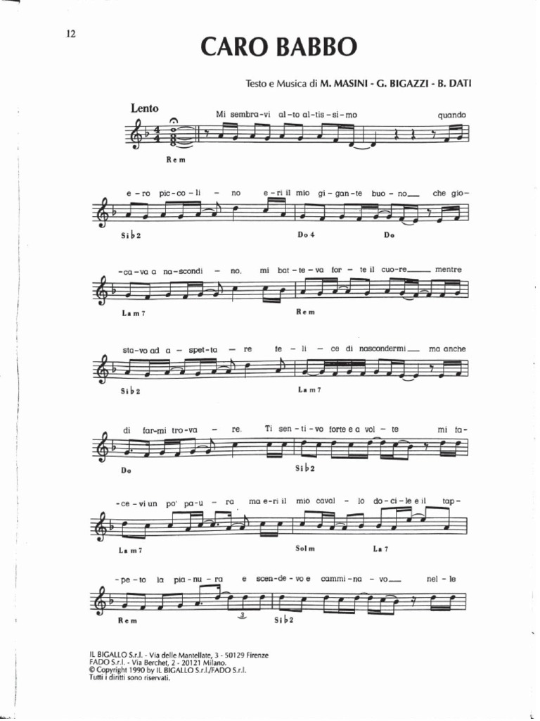 Masini - Caro Babbo PDF | PDF