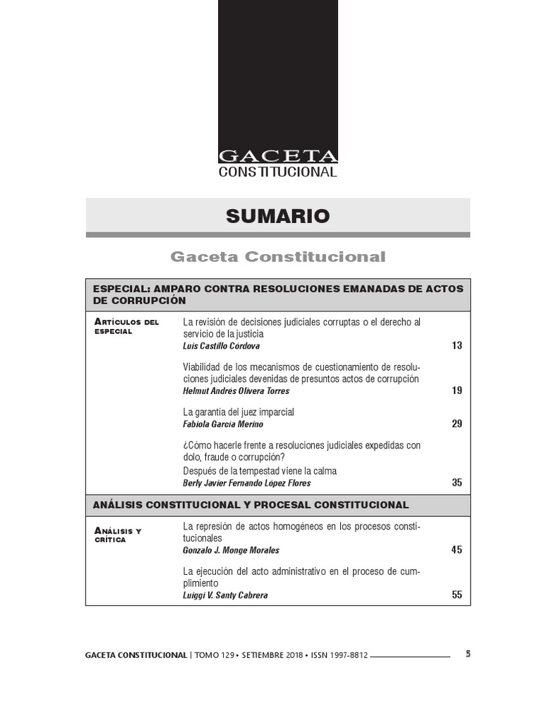 Sumario GC&GPC 129 | PDF | Caso de ley | Ley procesal
