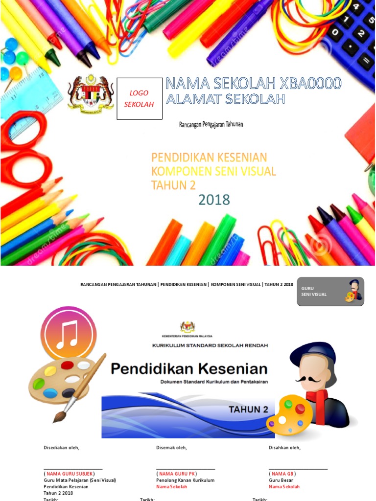 RPT Pendidikan Kesenian (Seni Visual) Tahun 2-2018 - VS | PDF