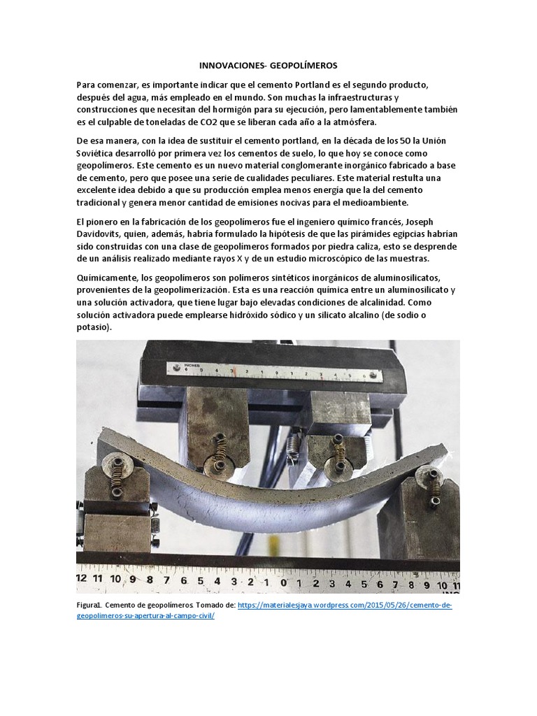 Geopolímeros | Cemento | Hormigón