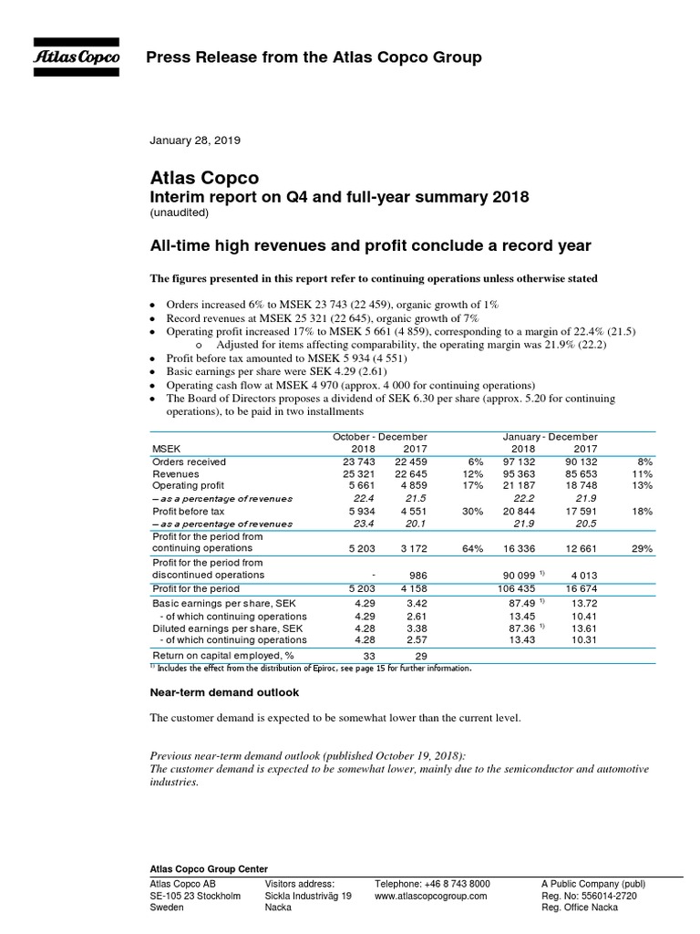 Quarterly Report (Q4 2018) | PDF | International Financial Reporting ...