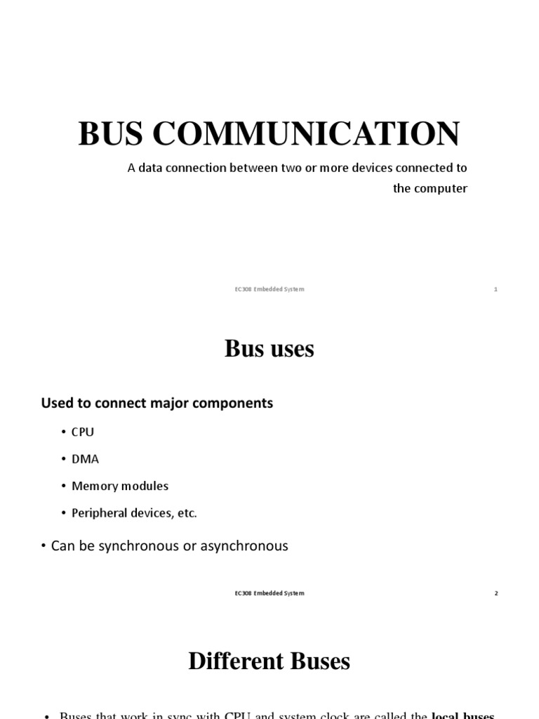 Mod - 2 Part Communication Buses | PDF | Embedded System | Usb