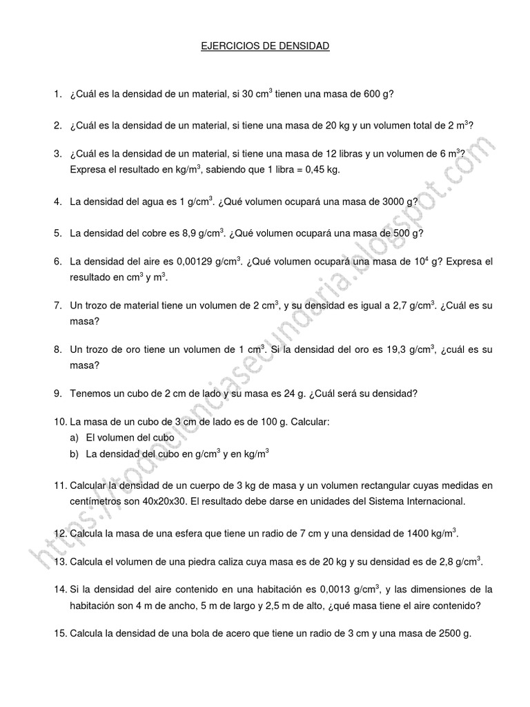 Hoja De Trabajo De Densidad, Masa Y Volumen Densidad.pdf