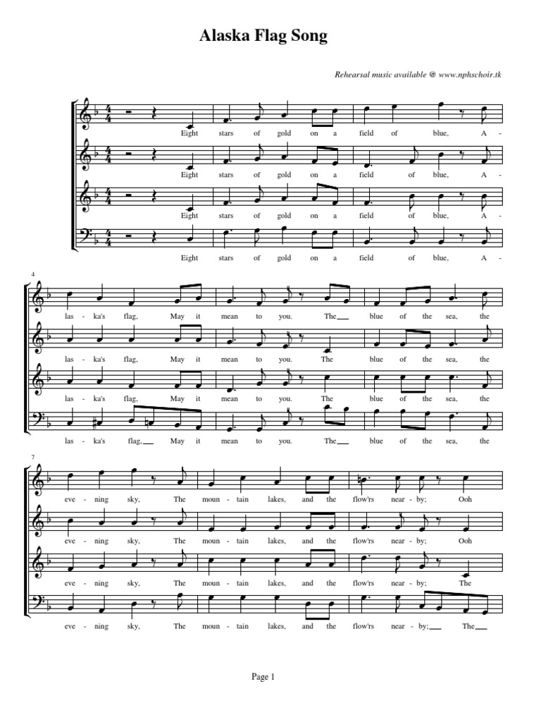 Alaska Flag Song | PDF