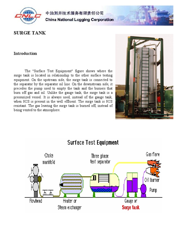 Surge Tank PDF | PDF | Valve | Flow Measurement
