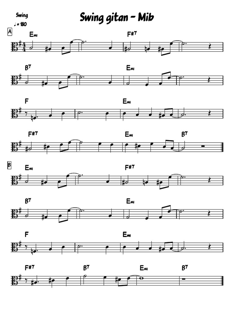 Swing Gitan - Mib Swing Gitan - Mib | PDF | Jazz | Popular Music