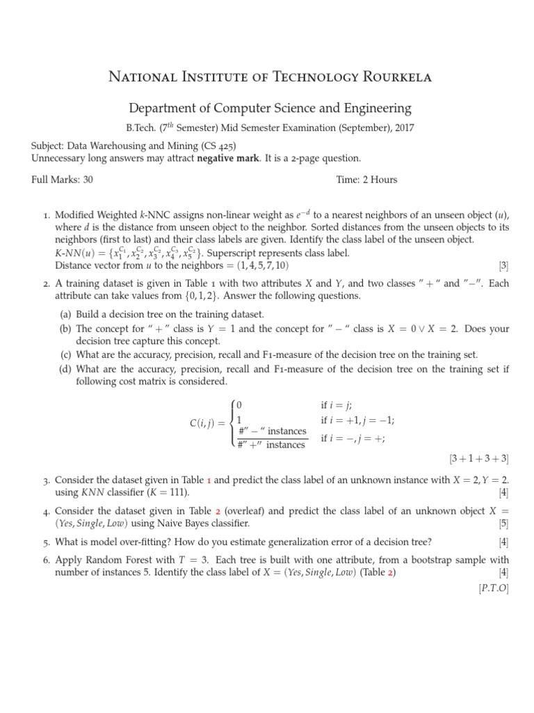 National Institute of Technology Rourkela: Department of Computer ...