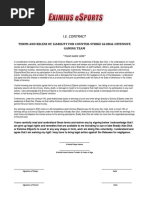 Esports Player Contract | PDF | Common Law | Business Law