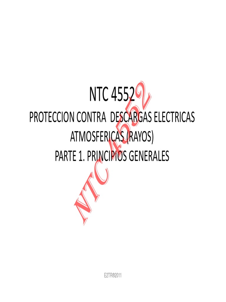 NTC 4552 PDF | PDF | Relámpago | Riesgo