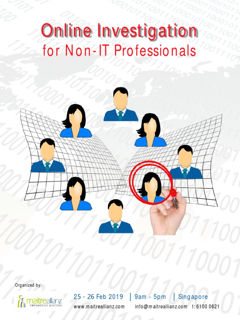 Online Investigations For Non IT Professionals | PDF | Social Media ...