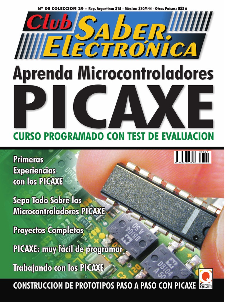 Aprenda Microcontroladores PICAXE - CLUB 29 PDF | PDF | Microcontrolador | Diodo emisor de luz