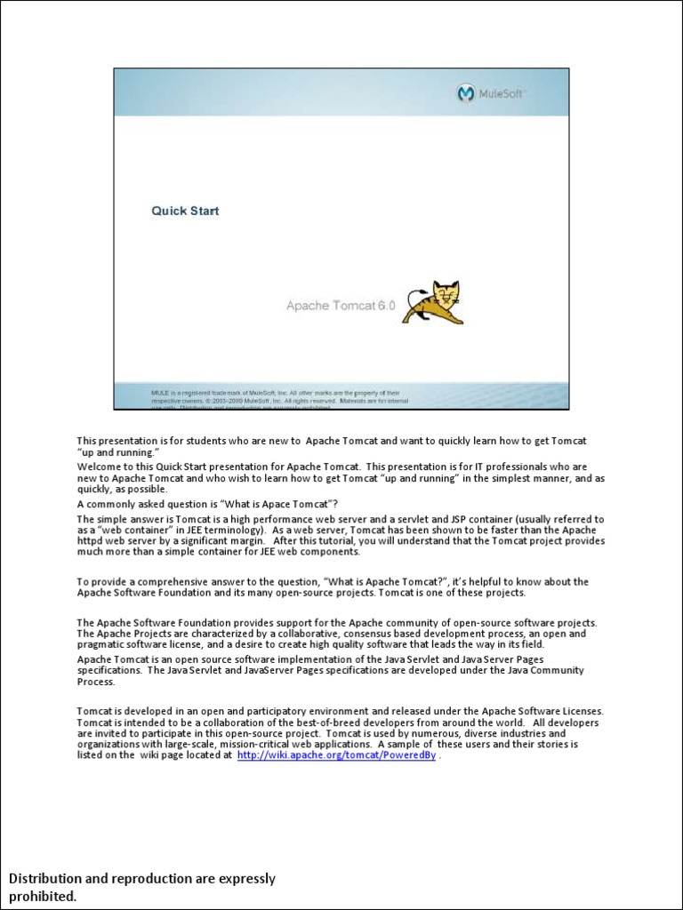 Tomcat Quick Start Pdf Java Server Pages Java Virtual Machine