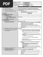 Lesson Plan in Projectile Motion | PDF | Physics | Mechanical Engineering