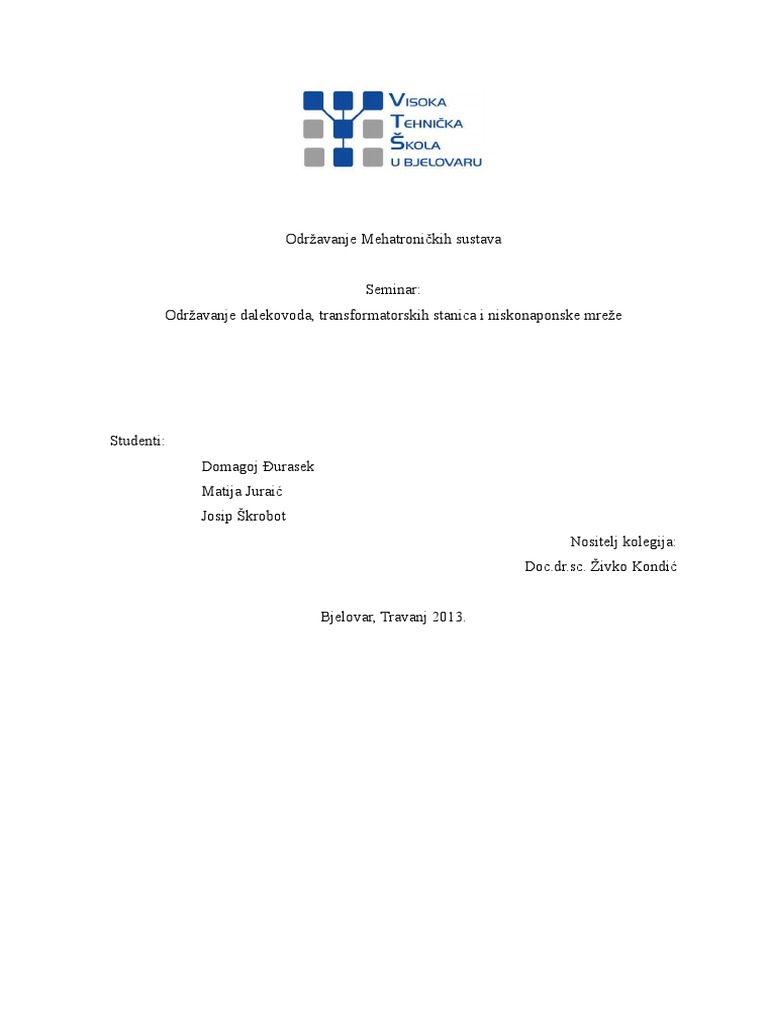 Primjer Seminarskog Rada | PDF