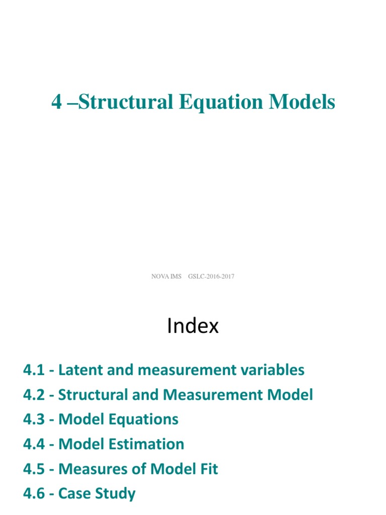 Cap 4-Structural Equation Models | PDF | Structural Equation Modeling | Endogeneity (Econometrics)