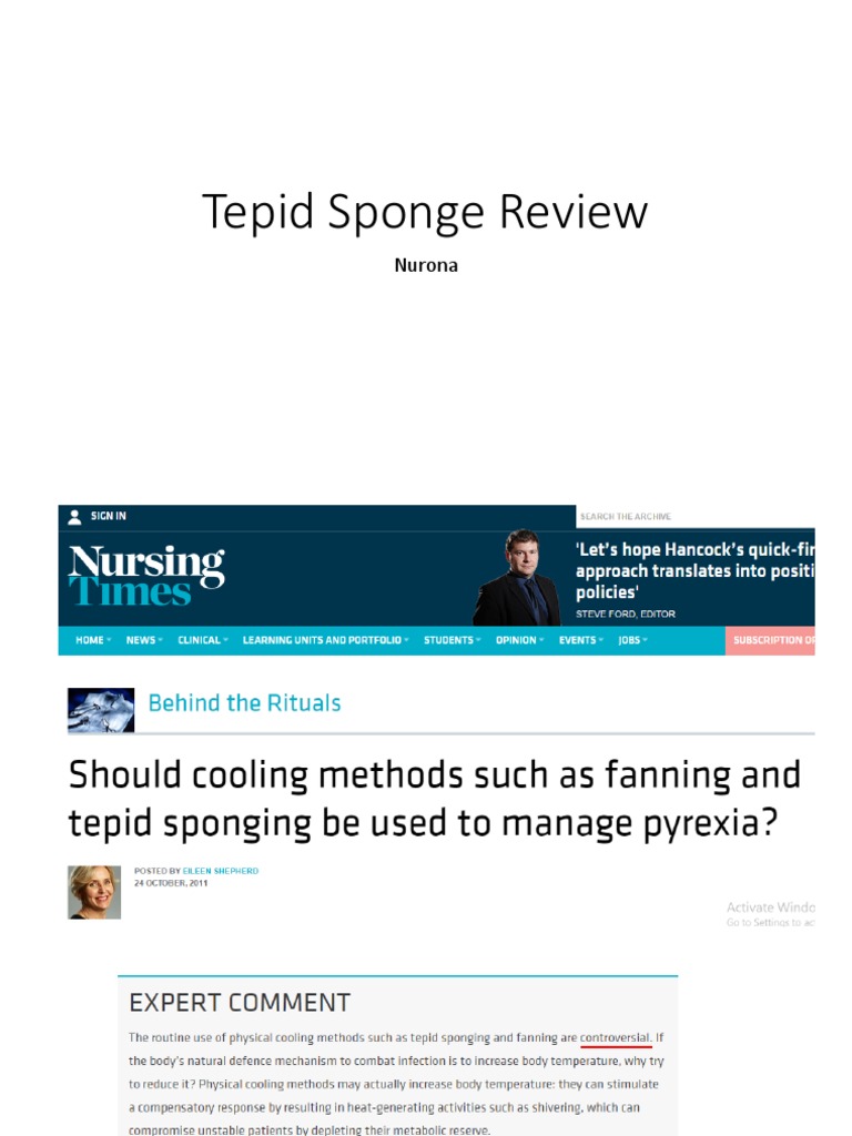 Tepid Sponge | PDF