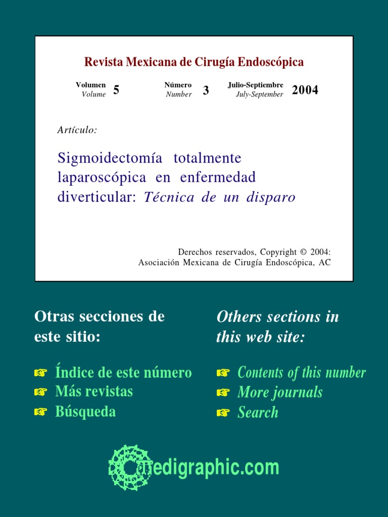 Sigmoidectomía | PDF | Medicina CLINICA | Procedimientos médicos