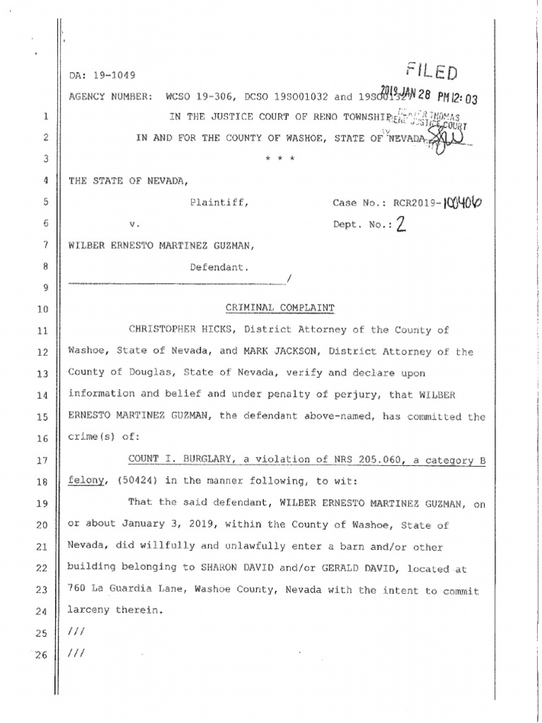 Criminal Complaint | PDF