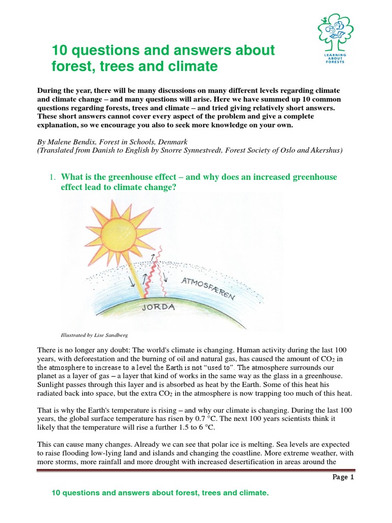 10 Questions and Answers About Forest, Trees and Climate | PDF | Carbon ...