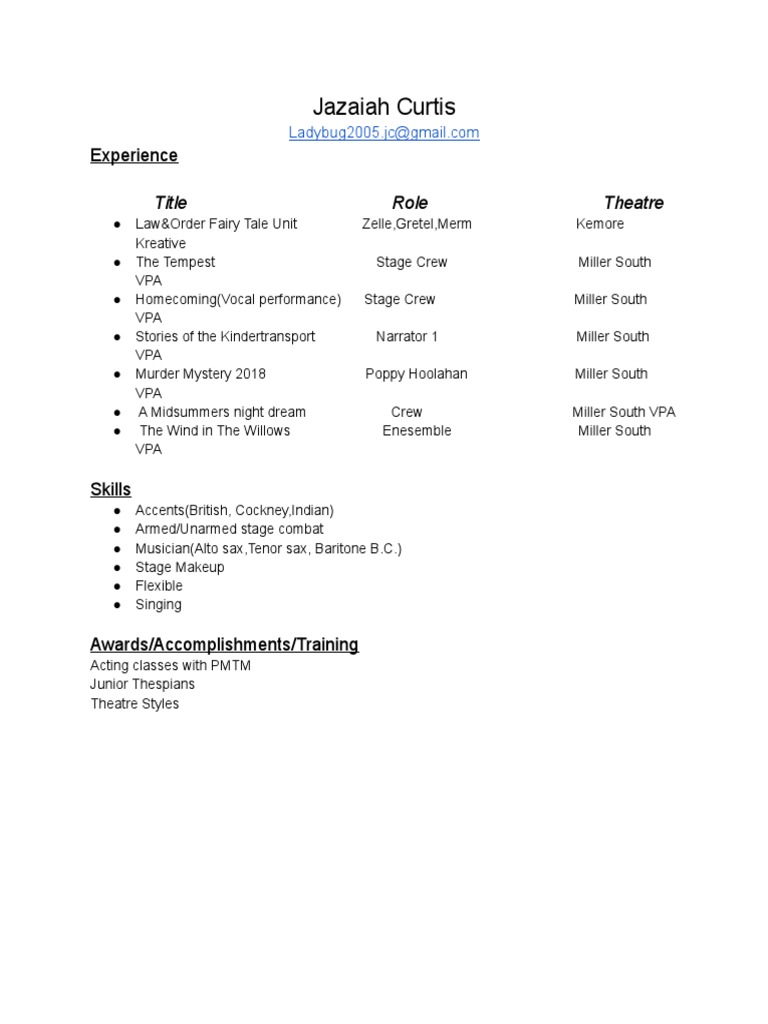 Jazaiah Curtis Resume | PDF