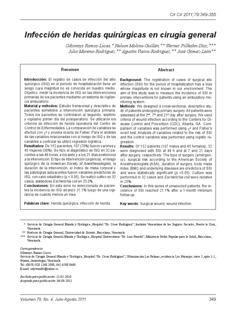 Infeccion Del Sitio Quirurgico Ebe PDF | PDF | Staphylococcus Aureus | Cirugía