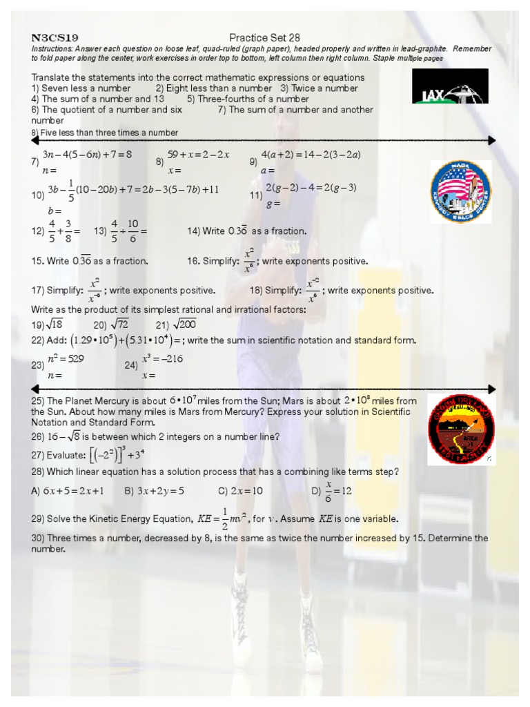 8) Five Less Than Three Times A Number: Iple Pages | PDF | Numbers ...