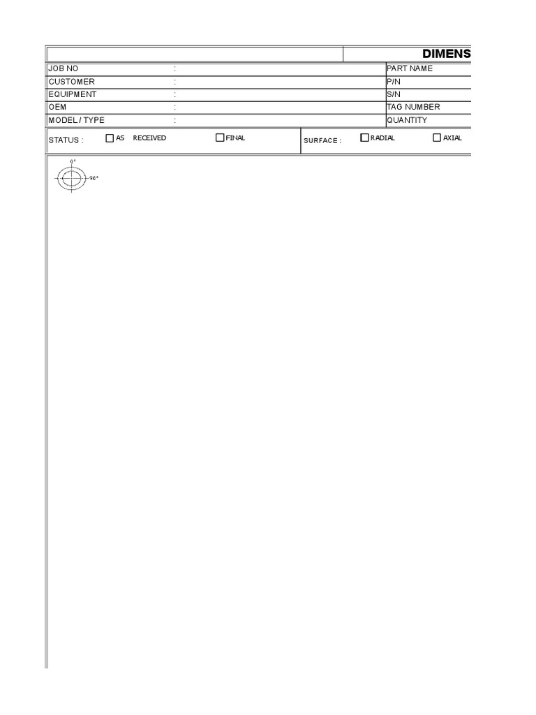 Dimensional Inspection Report | PDF