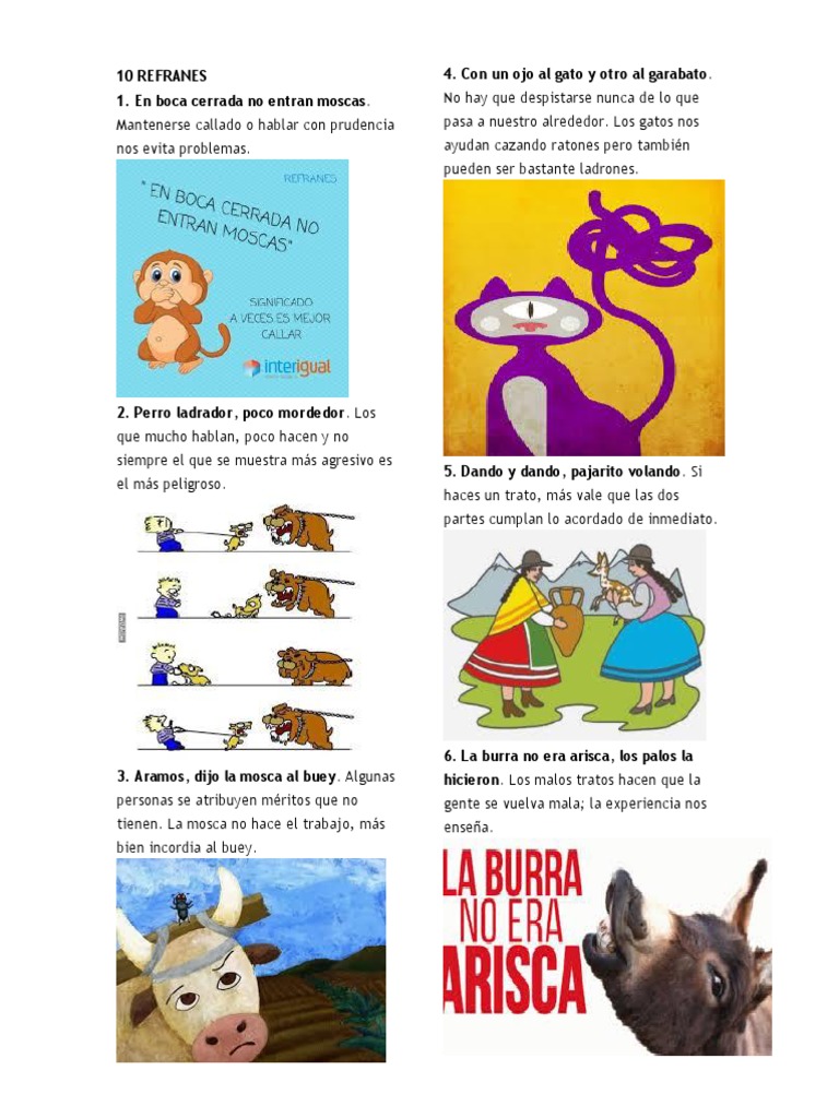10 Refranes | PDF | Ocio