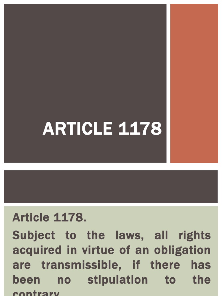 Article 1178 | PDF