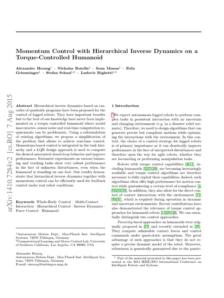 Momentum Control HID | PDF | Control Theory | Mathematical Optimization