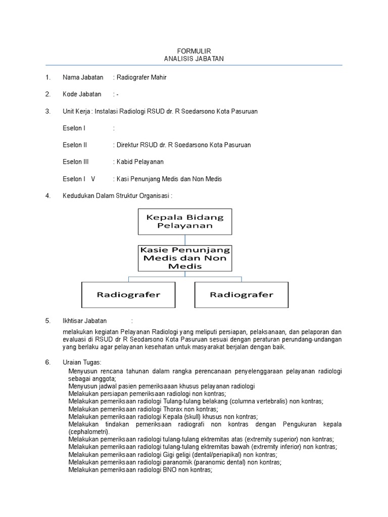 FORM ANJAB Sesuai BKN Apoteker Utama | PDF