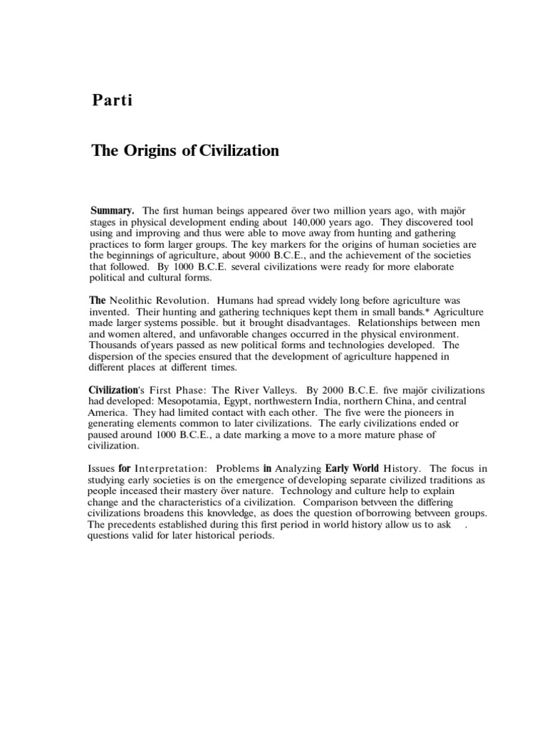 Neolithic Revolution and Civilization Origins | PDF | Civilization ...