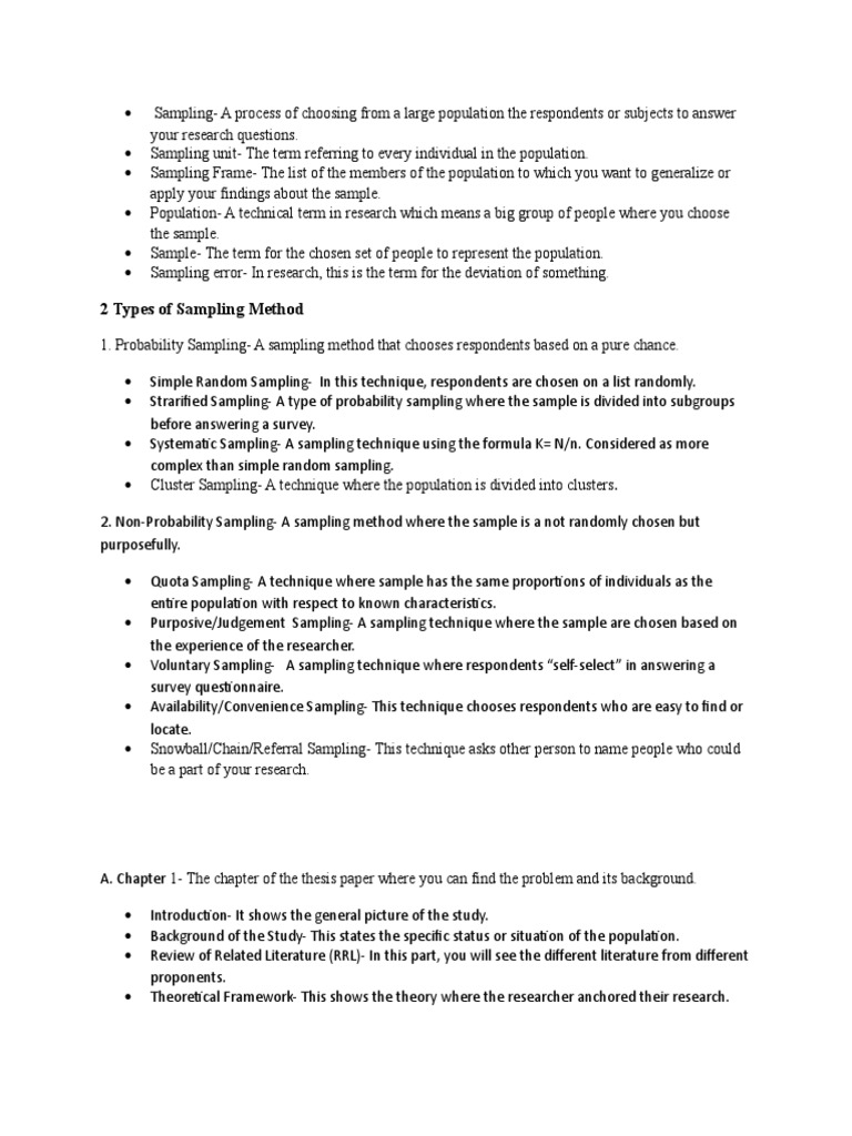 Handout Research | PDF | Sampling (Statistics) | Survey Methodology