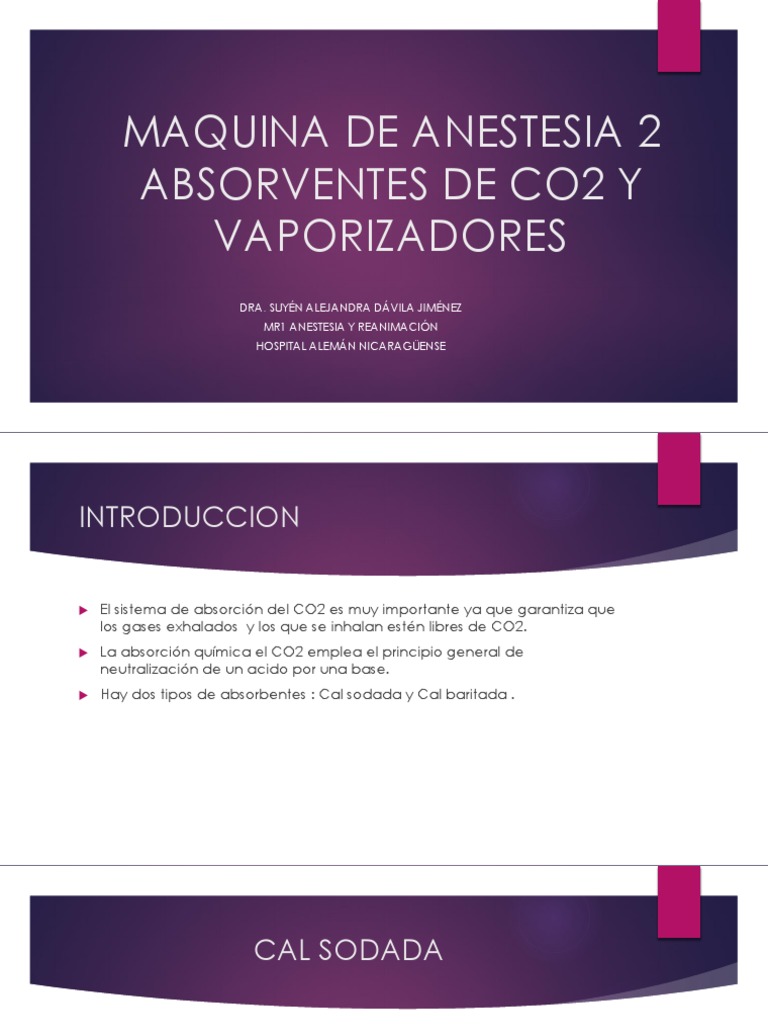 Absorbentes de CO2 en Anestesia | PDF | Líquidos | Dióxido de carbono