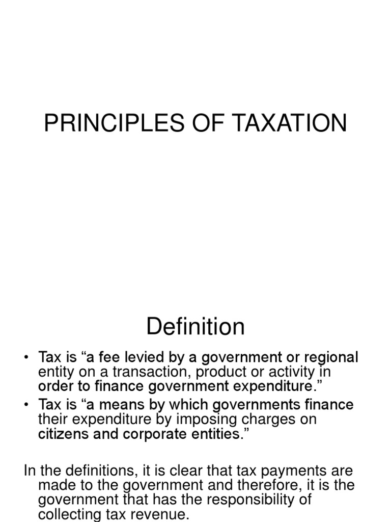 Principles of Taxation Explained | PDF | Economic Inequality ...