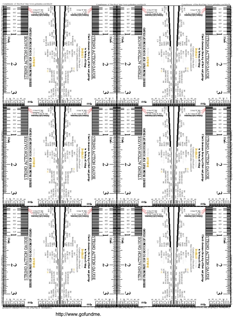 Guitar Action Gauge | Download Free PDF | Guitars | Necked Lutes