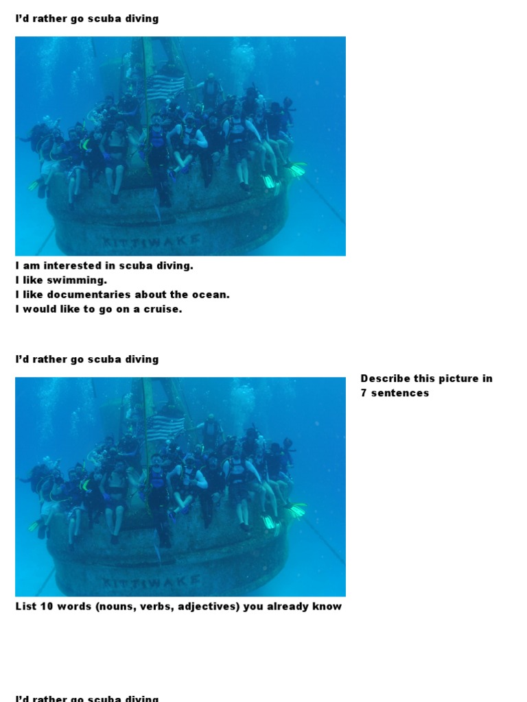 I'd Rather Go Scuba Diving | PDF