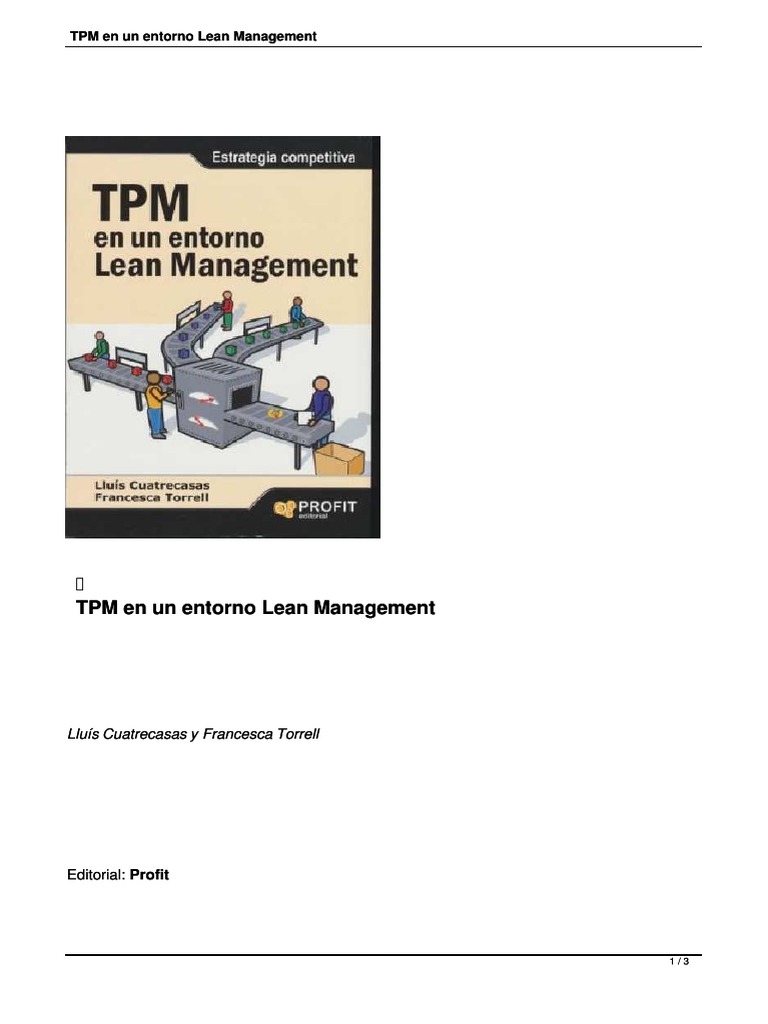 TPM en Un Entorno Lean Management TPM en Un Entorno Lean Management ...