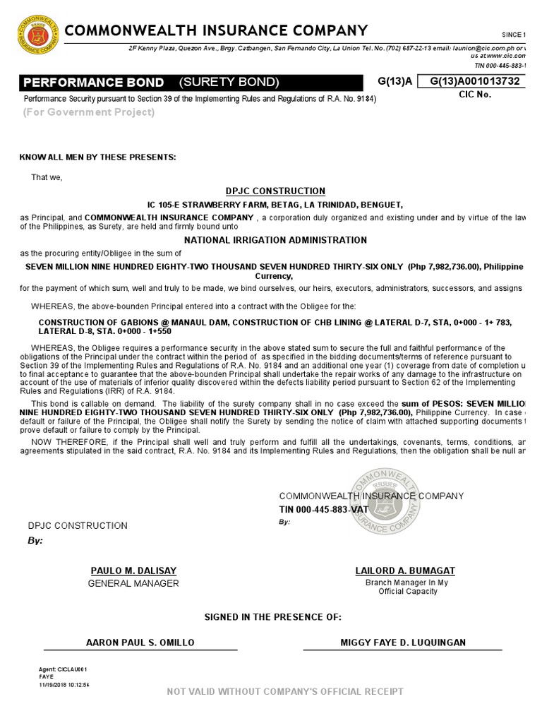 Bond Policy | Surety Bond | Bonds (Finance)