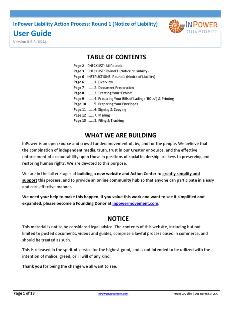 Round 1: Notice of Liability Guide | PDF | United States Postal Service ...