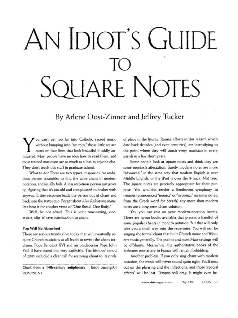 An Idiots Guide To Square Notes PDF | PDF