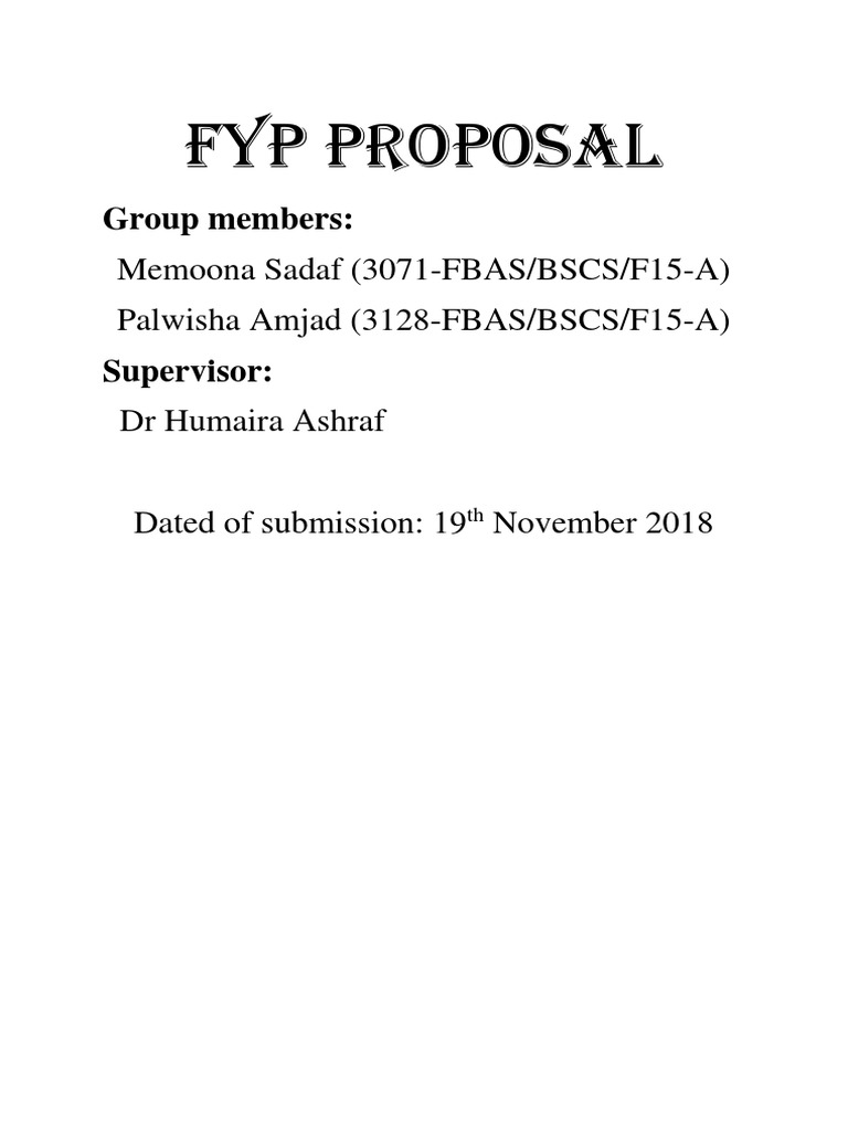 Fyp Proposal: Group Members | PDF | Satellite | Image Resolution