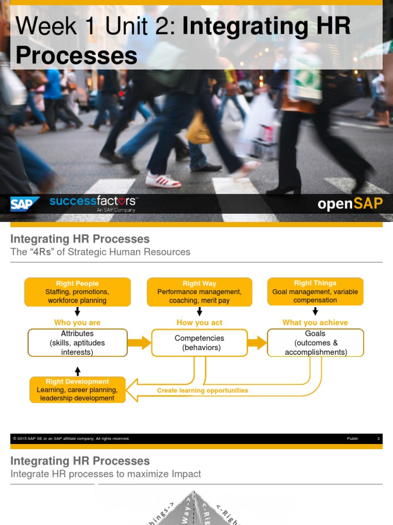 OpenSAP Sf1 Week 1 Unit 1 HCM Presentation | PDF | Human Resources | Sap Se OpenSAP Sf1 Week 1 Unit 1 HCM Presentation | PDF | Human Resources | Sap Se