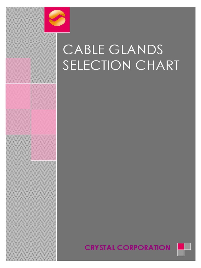 Cable Glands Selectin Chart | PDF | Manufactured Goods | Equipment