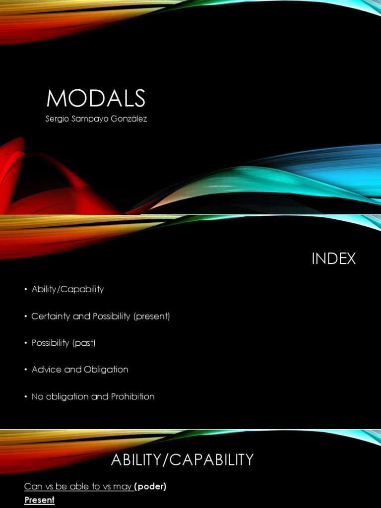 Modals Summary | PDF | Self-Improvement