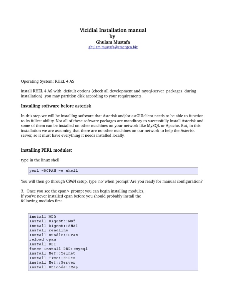 Vicidial Easy Install | PDF | My Sql | Databases