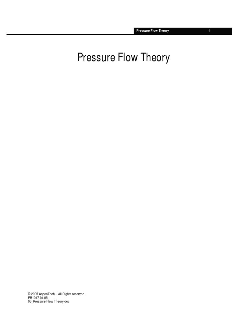 03 - Pressure Flow Theory | PDF | Fluid Dynamics | Equations